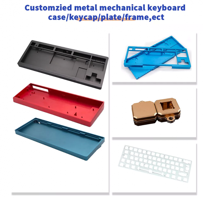 CNC Mechanical Custom Electronic Enclosures Aluminum Keyboard Model