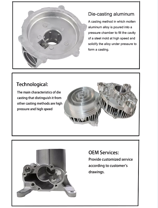 A380 A360 ADC10 Enclosure Motor Cooling Shell Aluminum Die Casting